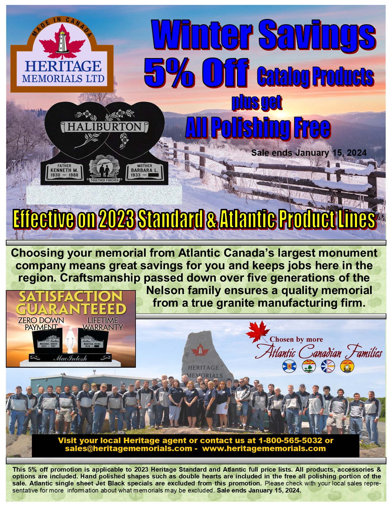 Promotions - Heritage MemorialsHeritage Memorials